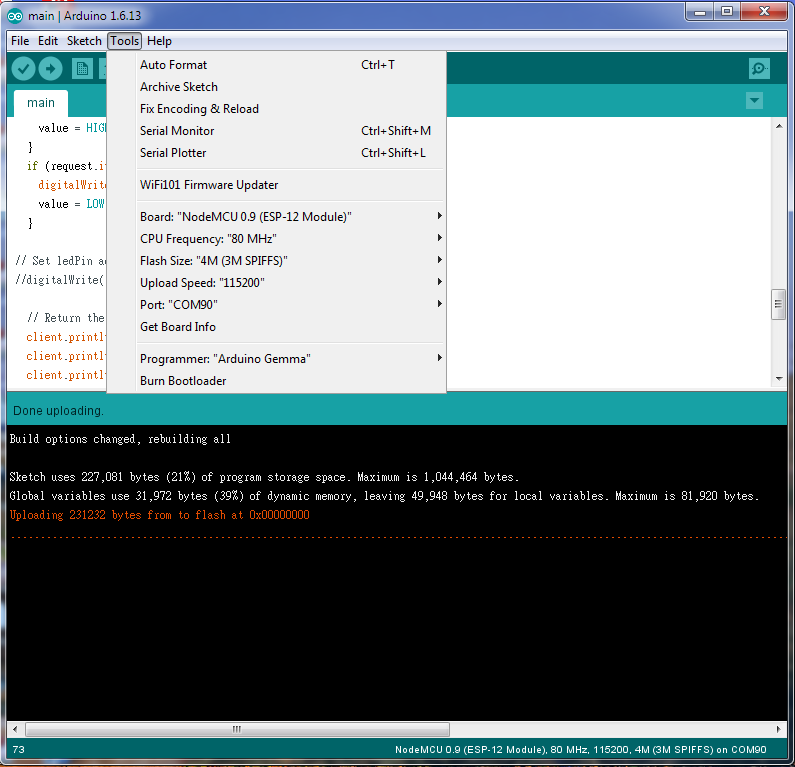 USB ESP8266 programmer